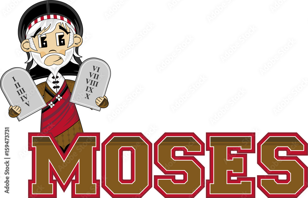 Cute Moses Bible Character Stock Vector | Adobe Stock