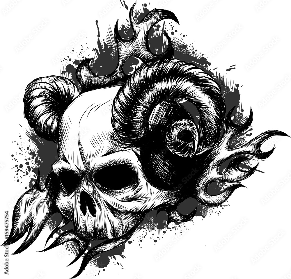 teschio Stock Vector | Adobe Stock