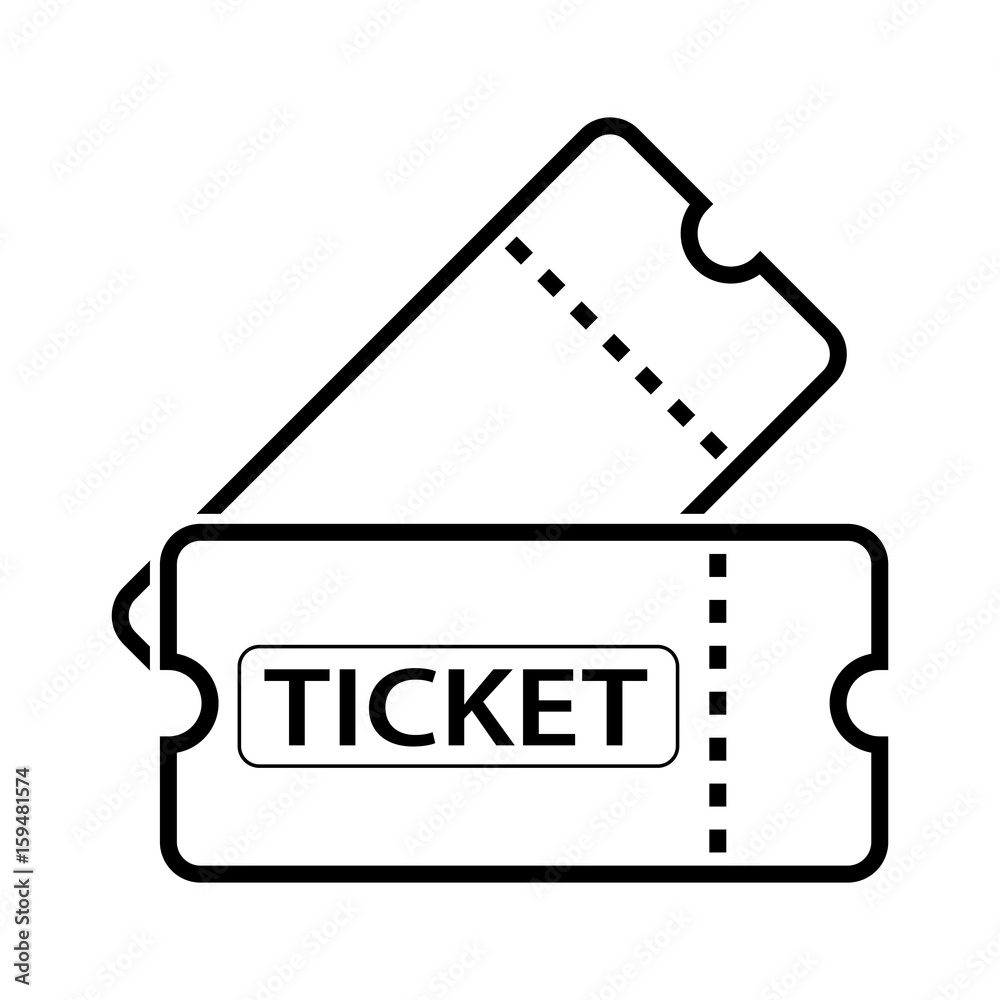 Tickets Silhouette Stock-Vektorgrafik | Adobe Stock