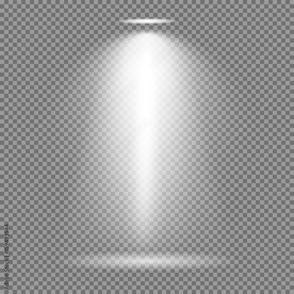 Light effect on transparent background. Bright lights vector collection ...