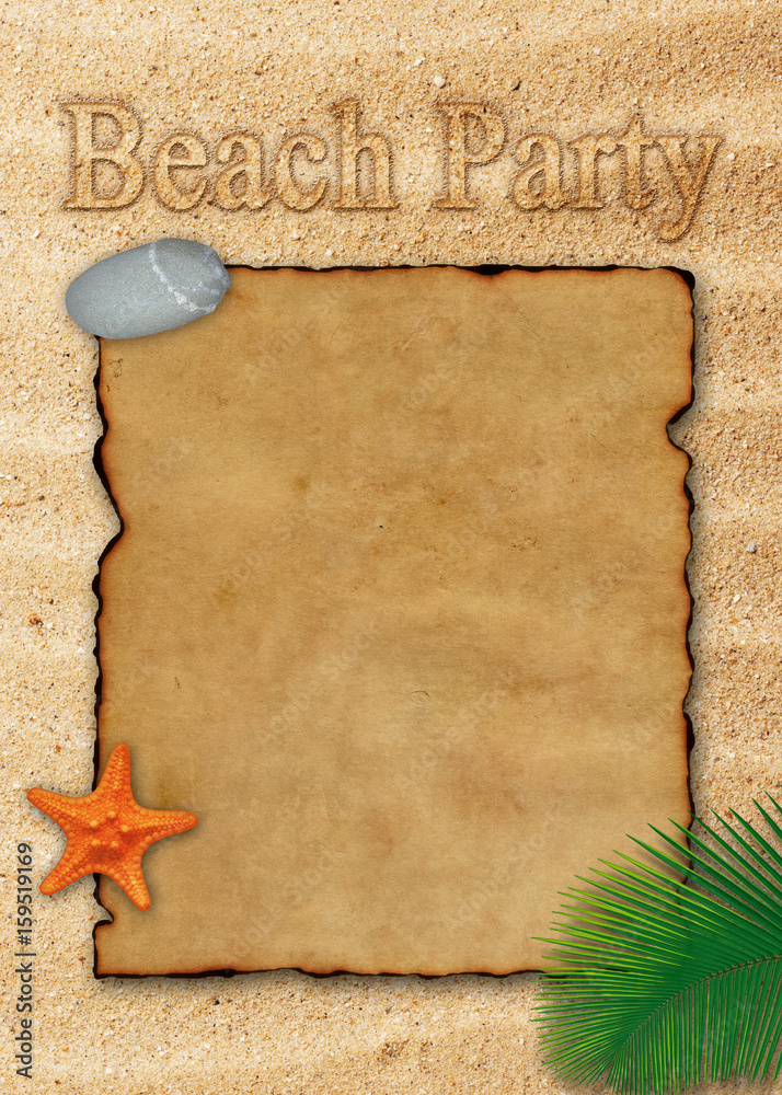 Beach Party Invitation Background