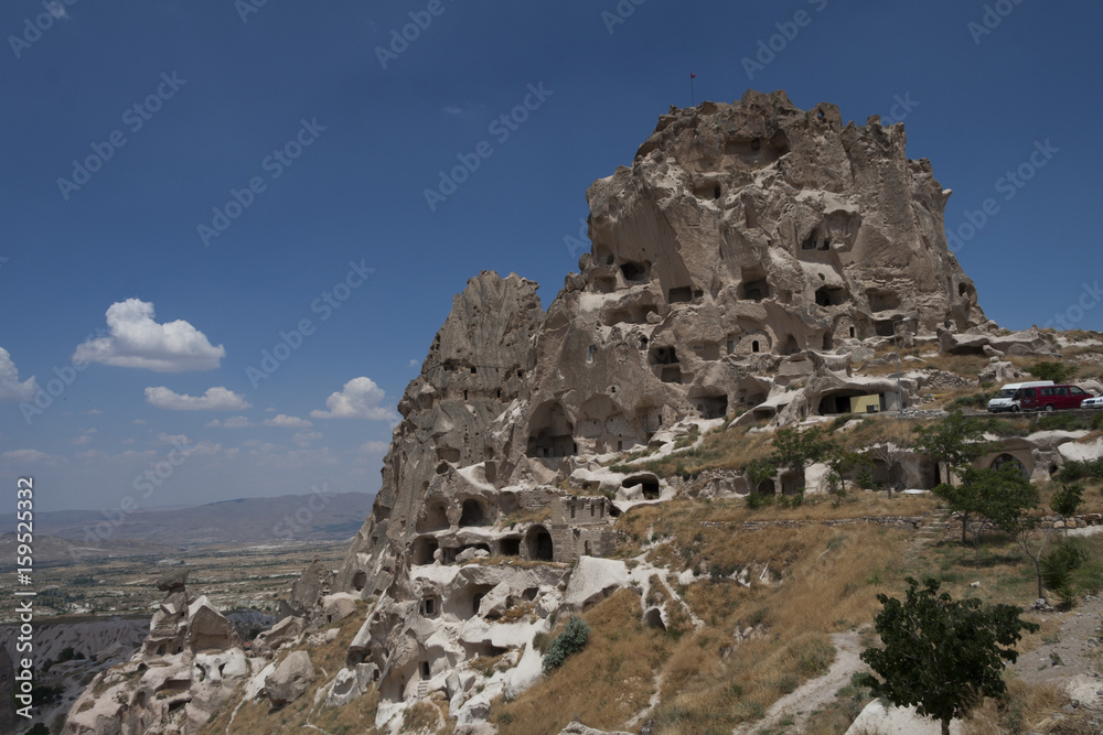 uç hisar kalesi kapadokya Stock Photo | Adobe Stock