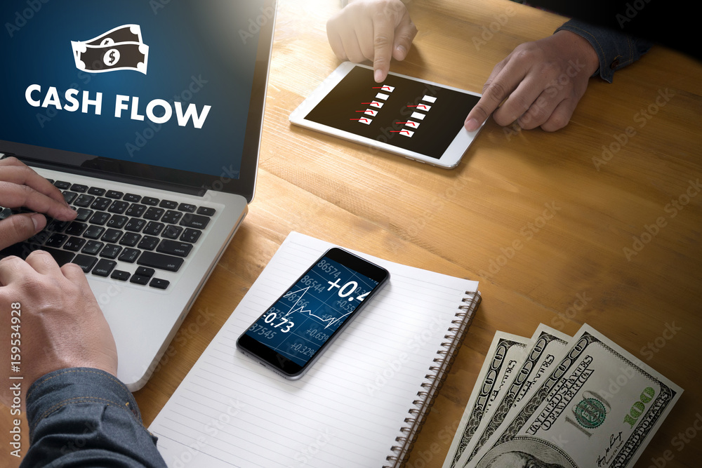 CASH FLOW money Investment and graph chart Investing Banking Stock ...