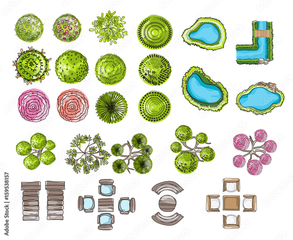 Landscape Design Symbols Adobe Illustrator