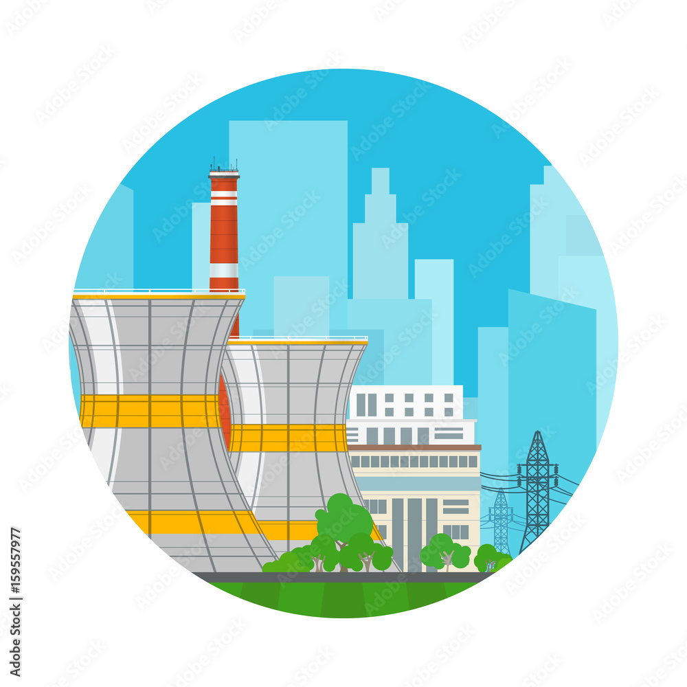 Electric Power Plant Clipart