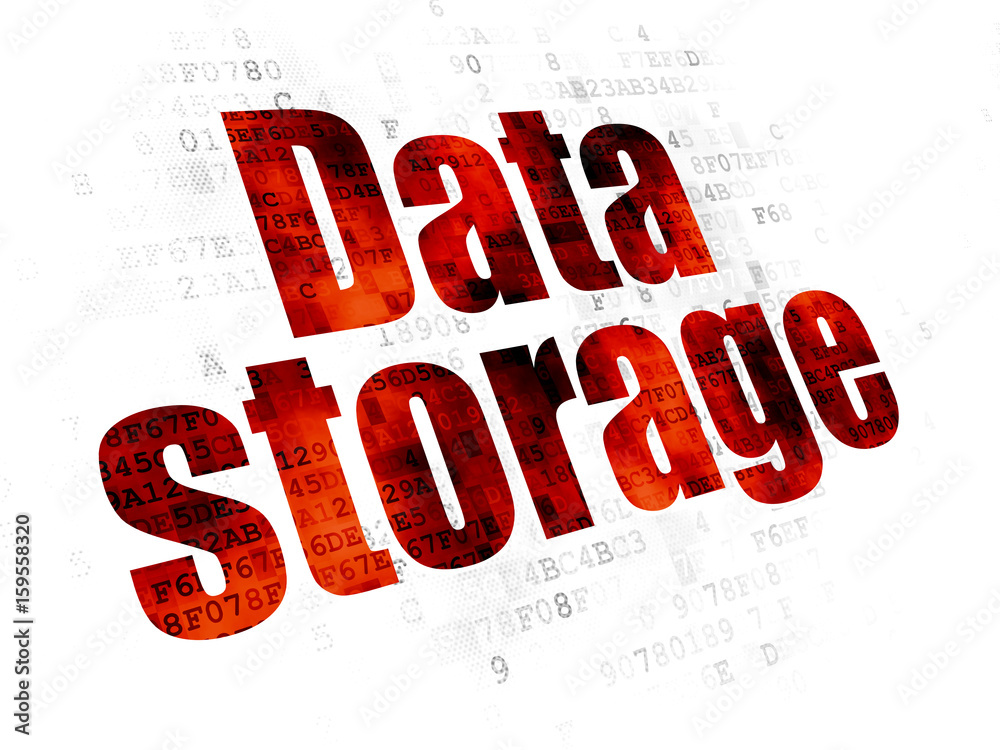 Data concept: Data Storage on Digital background Stock Illustration ...