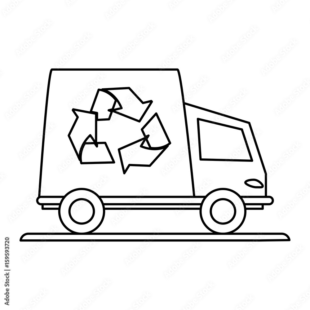 recycling truck eco freindly related icon image vector illustration ...