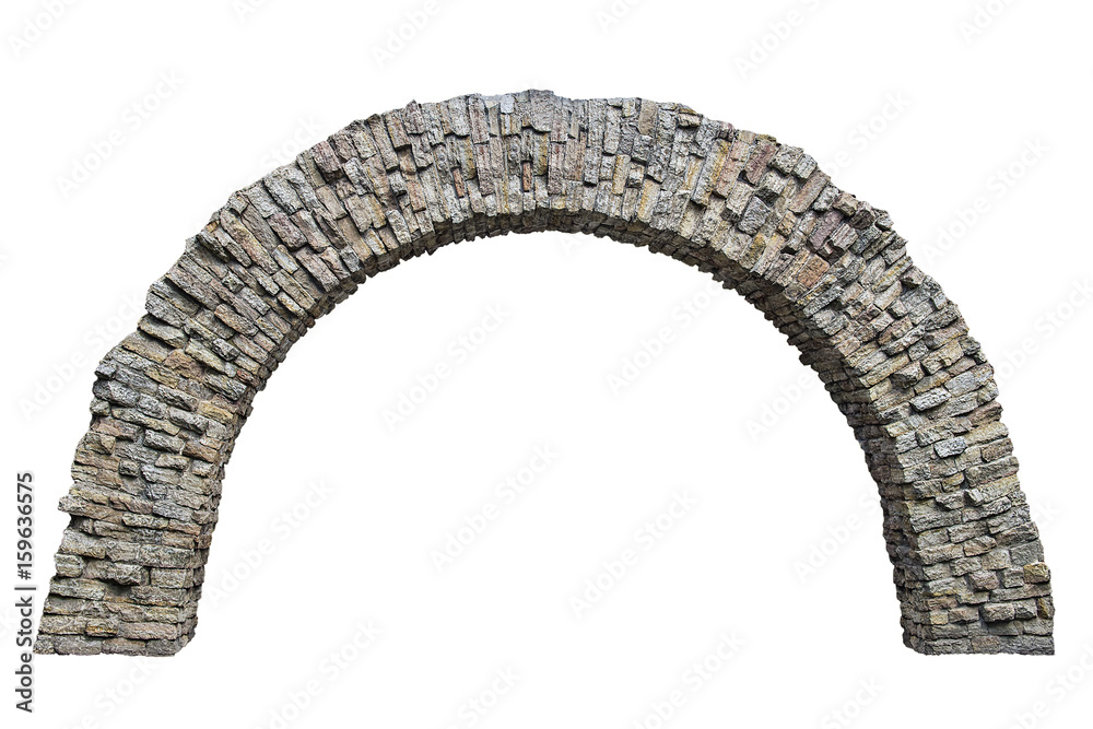 stone arch in the wall isolated on white background Stock Photo | Adobe ...