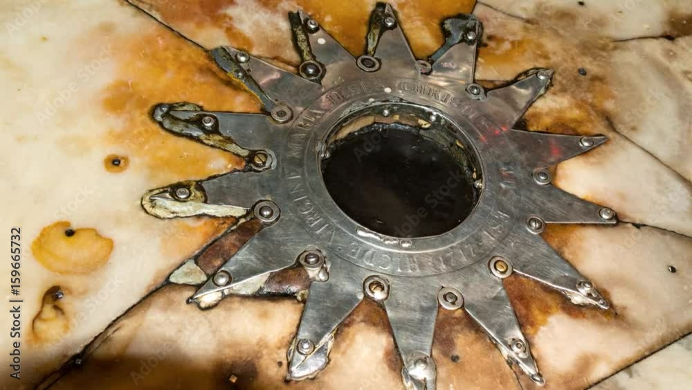 Church of the Nativity, the star that indicates the site where Jesus ...
