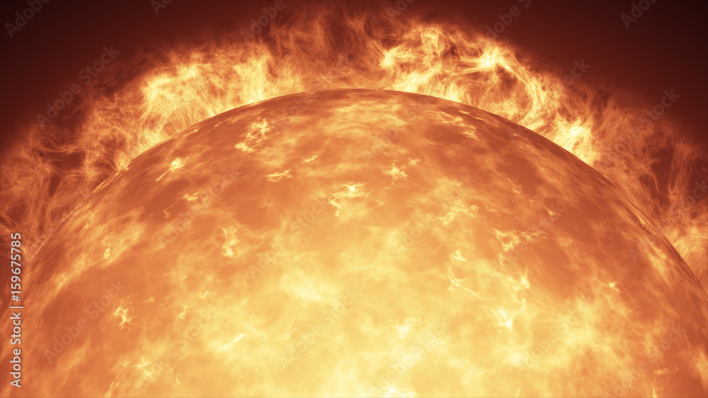 sitting down blazing sun on a black background, solar system, Astronomy ...