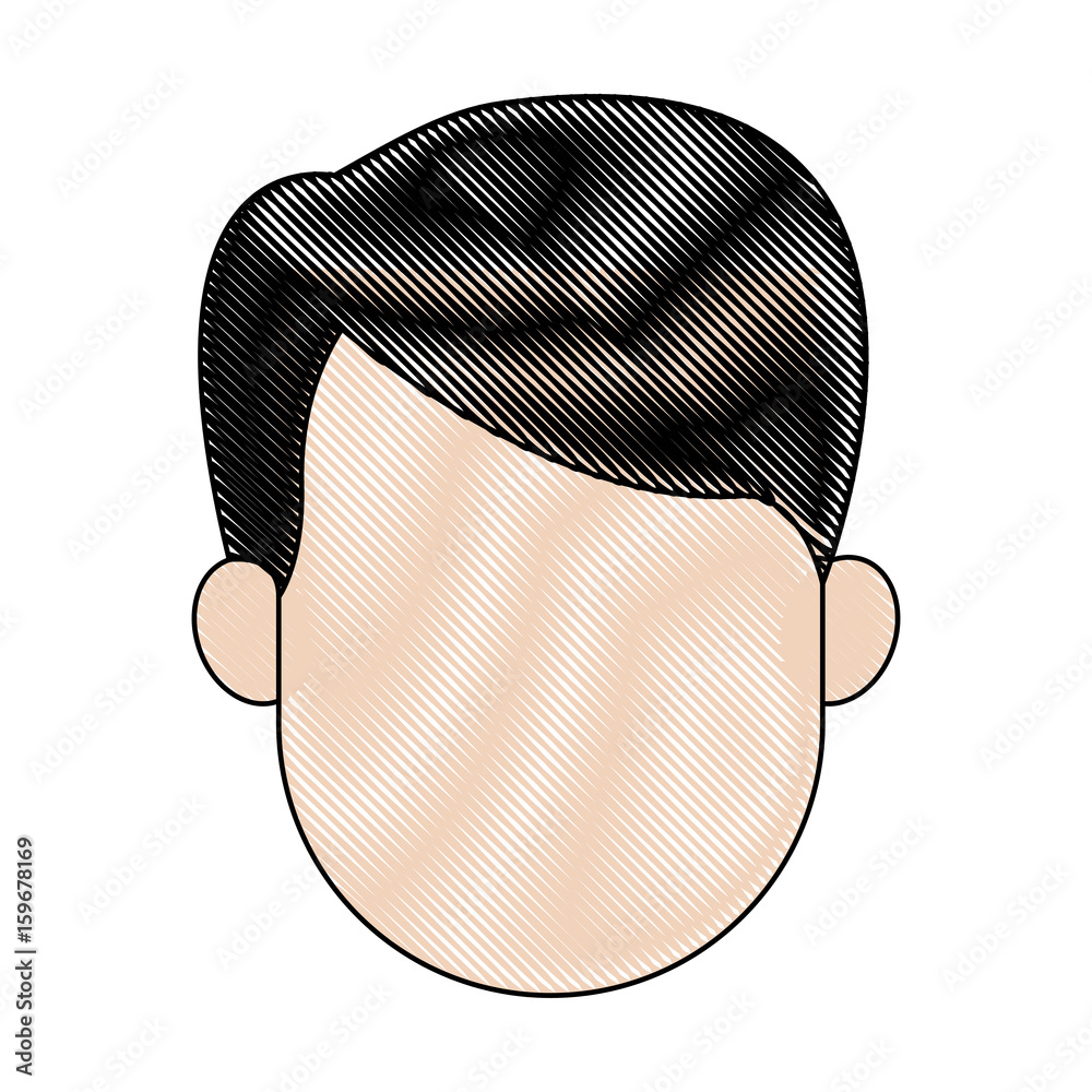 man profile cartoon faceless person character vector illustration Stock ...
