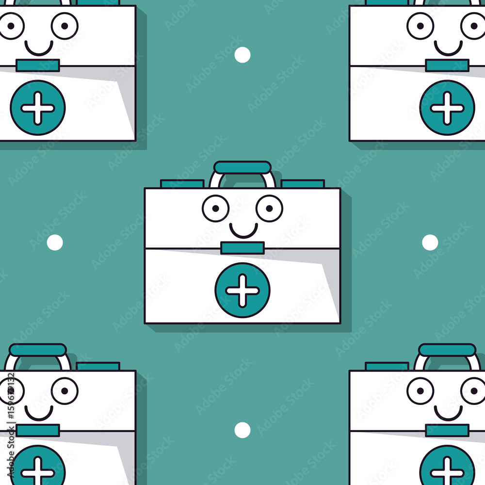 colorful background with pattern of first aid kit animated vector ...