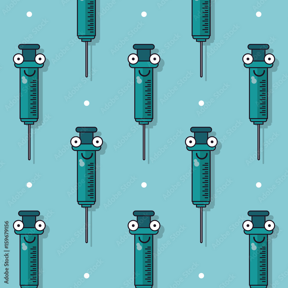colorful background with pattern of syringes animated vector ...