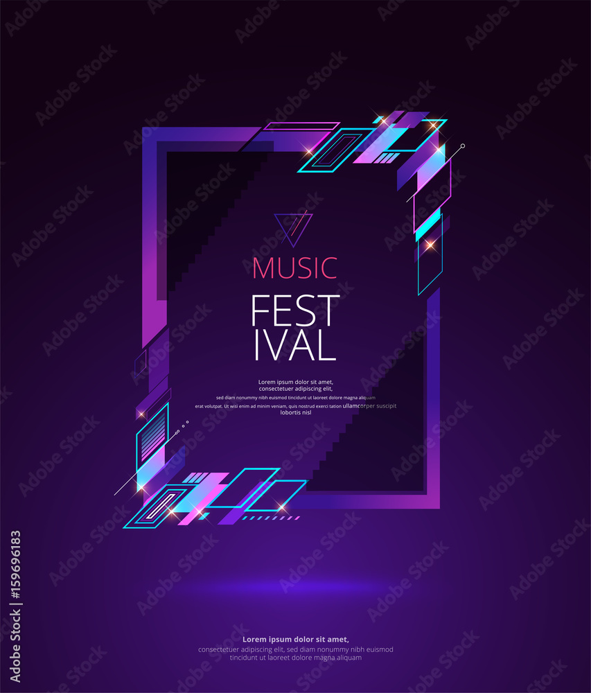 Vector frame for text Modern Art graphics for hipsters . dynamic frame ...