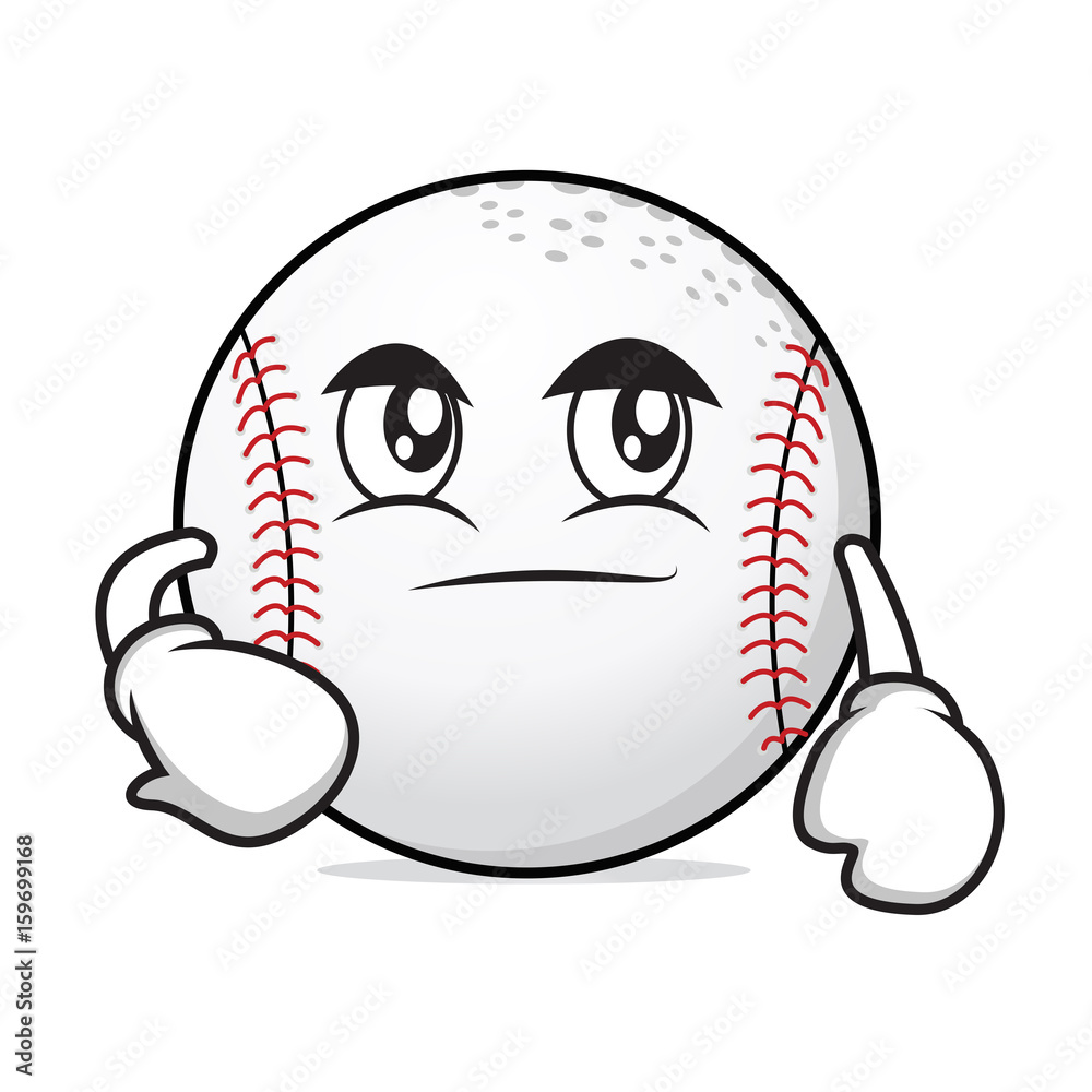 Cartoon Baseballs With Faces