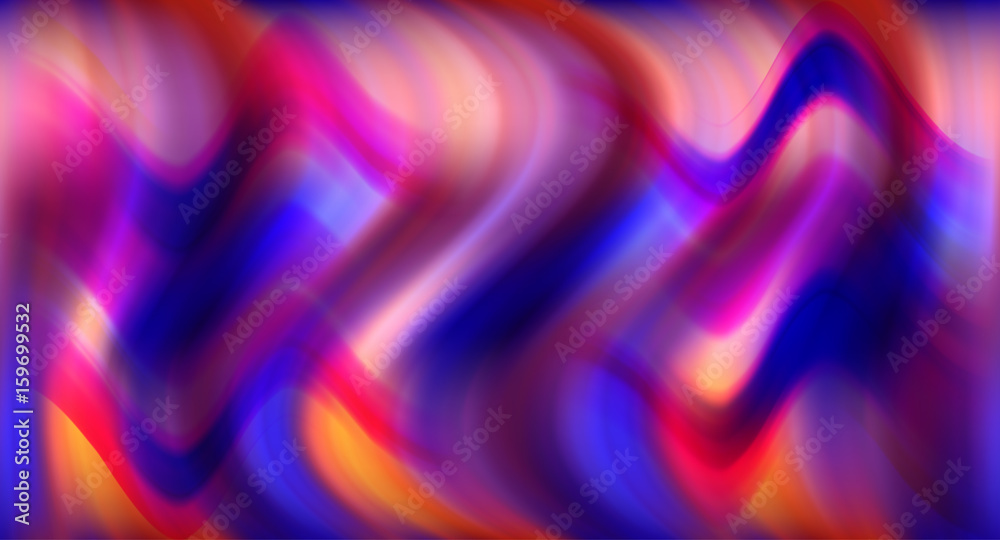 Abstract colorful wavy background of blurred shapes and gradients. Red ...
