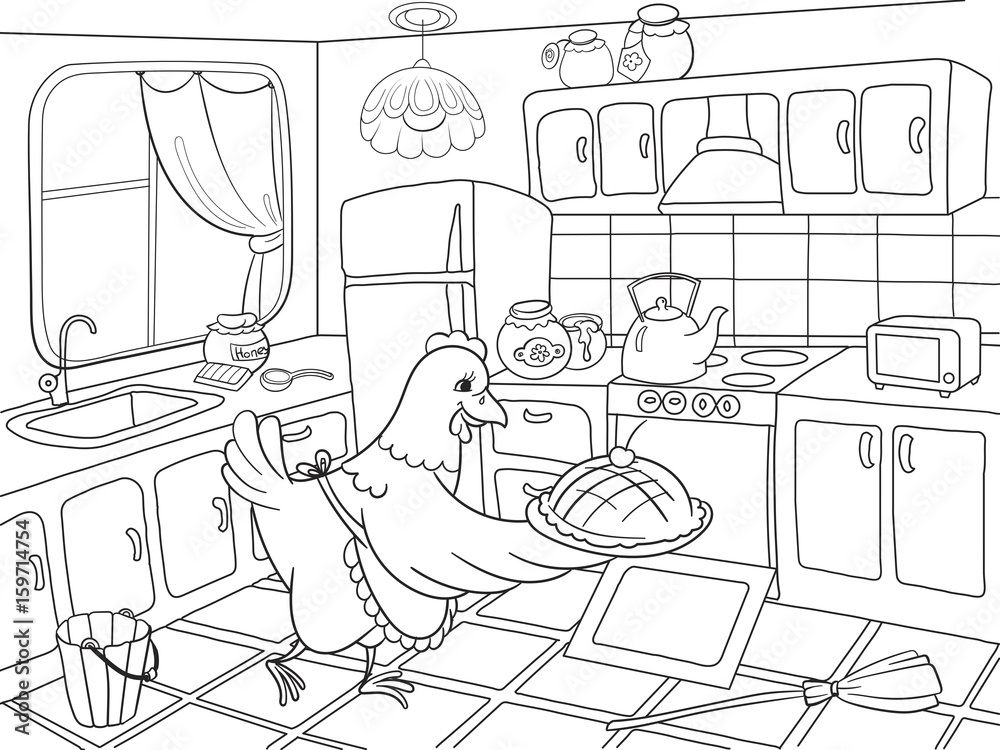 Mom Cooking Coloring Pages