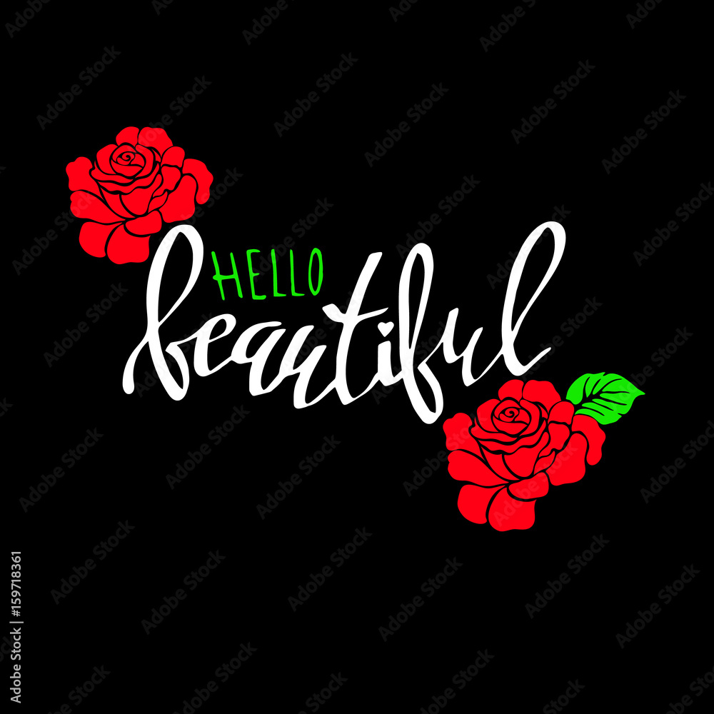 text, quote, lettering, beautiful, calligraphy, vector, ink, style ...