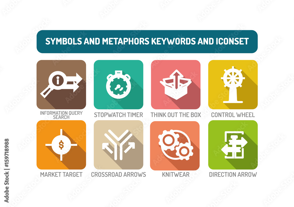 Symbols and Metaphors Concept Stock Vector | Adobe Stock