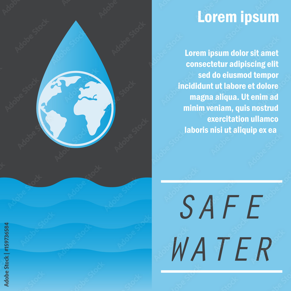 safe / save water concept with text space for your slogan / tagline ...