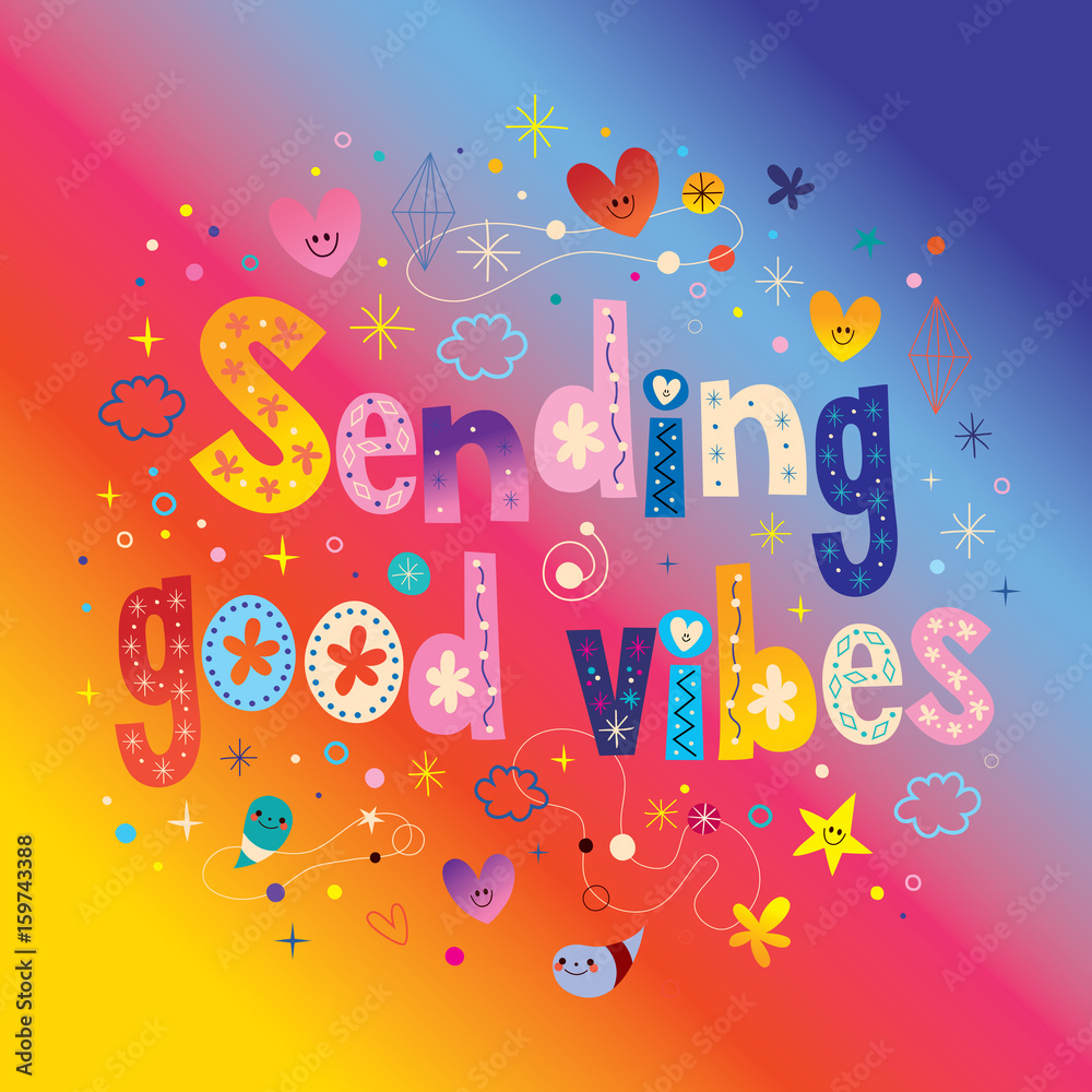 Sending good vibes Stock Vector | Adobe Stock Sending good vibes Stock Vector | Adobe Stock