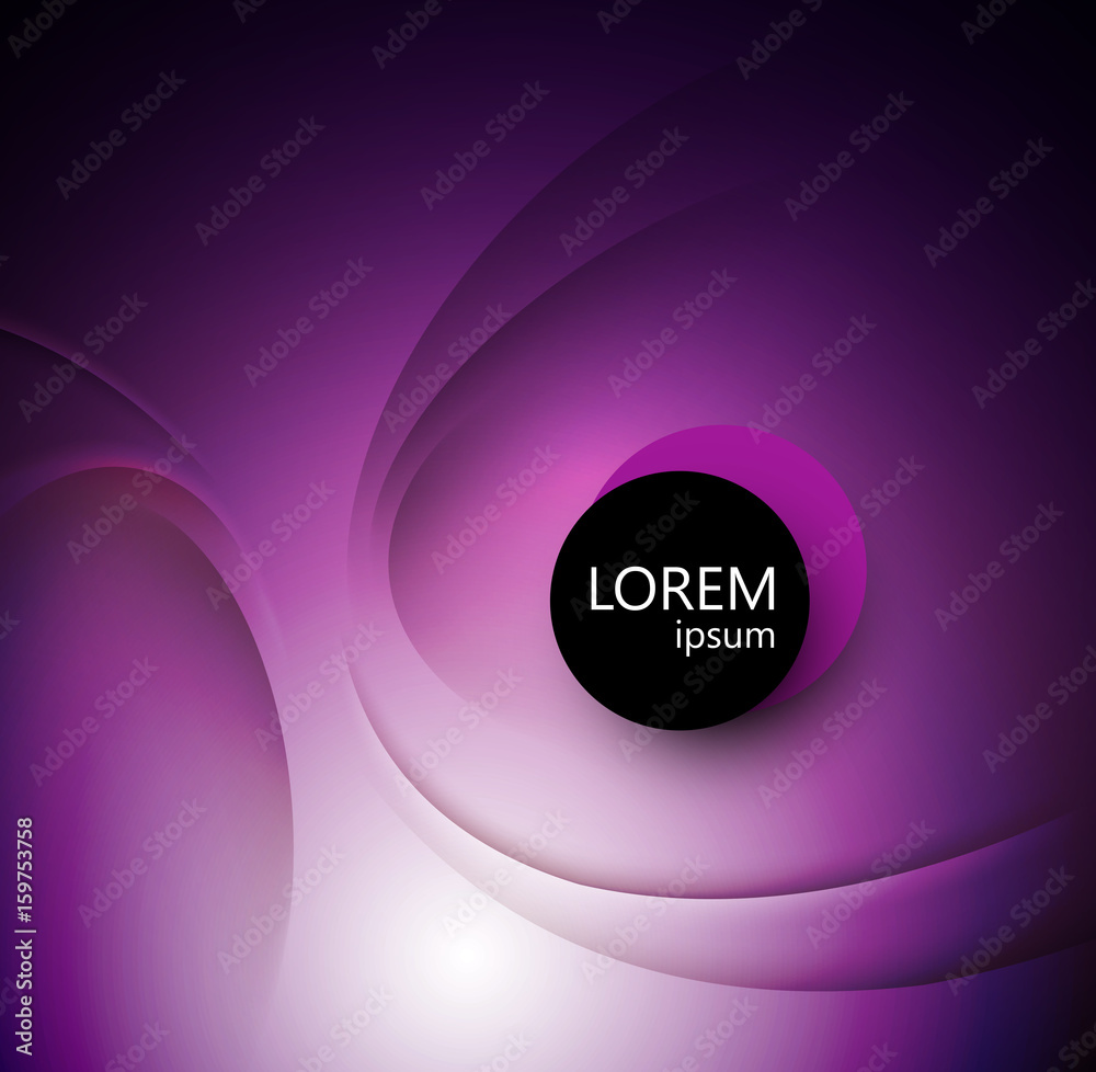 Purple Template Abstract background with curves lines and shadow. For ...
