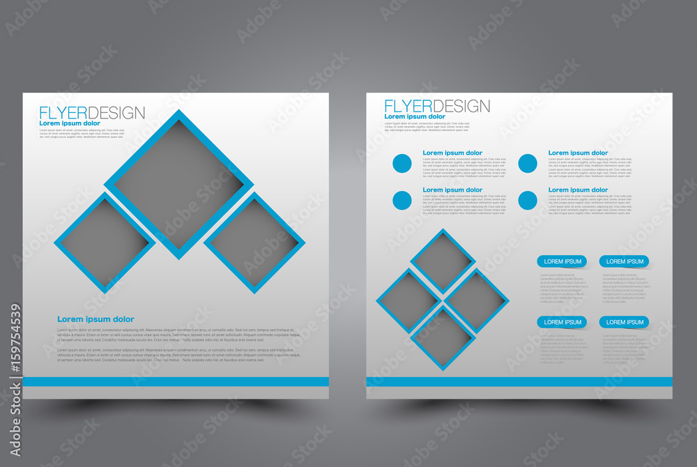Square flyer template. Brochure design. Annual report poster. Leaflet ...