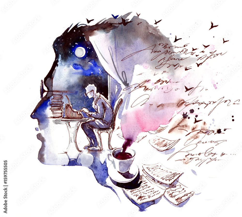 writer Stock Illustration | Adobe Stock