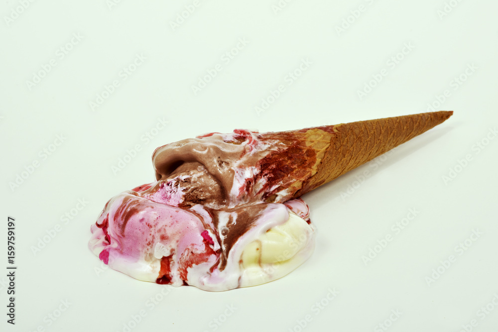 smashed ice cream Stock Photo | Adobe Stock