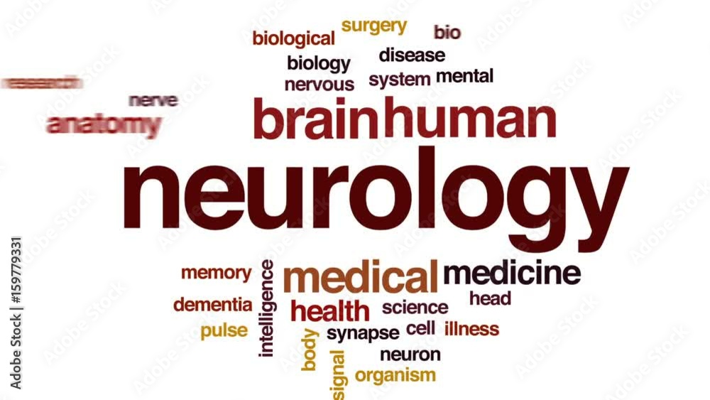 Neurology animated word cloud, text design animation. Stock Video ...