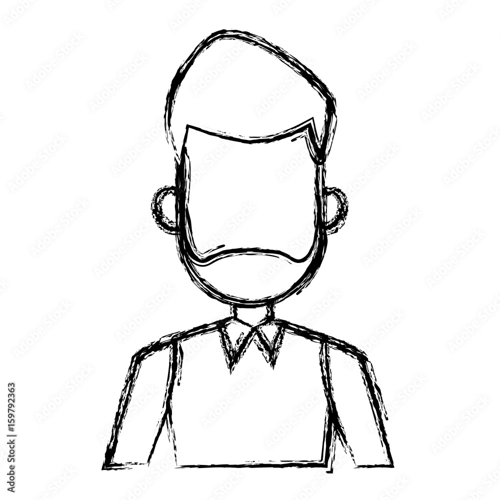 cartoon man portrait business character male vector illustration Stock ...