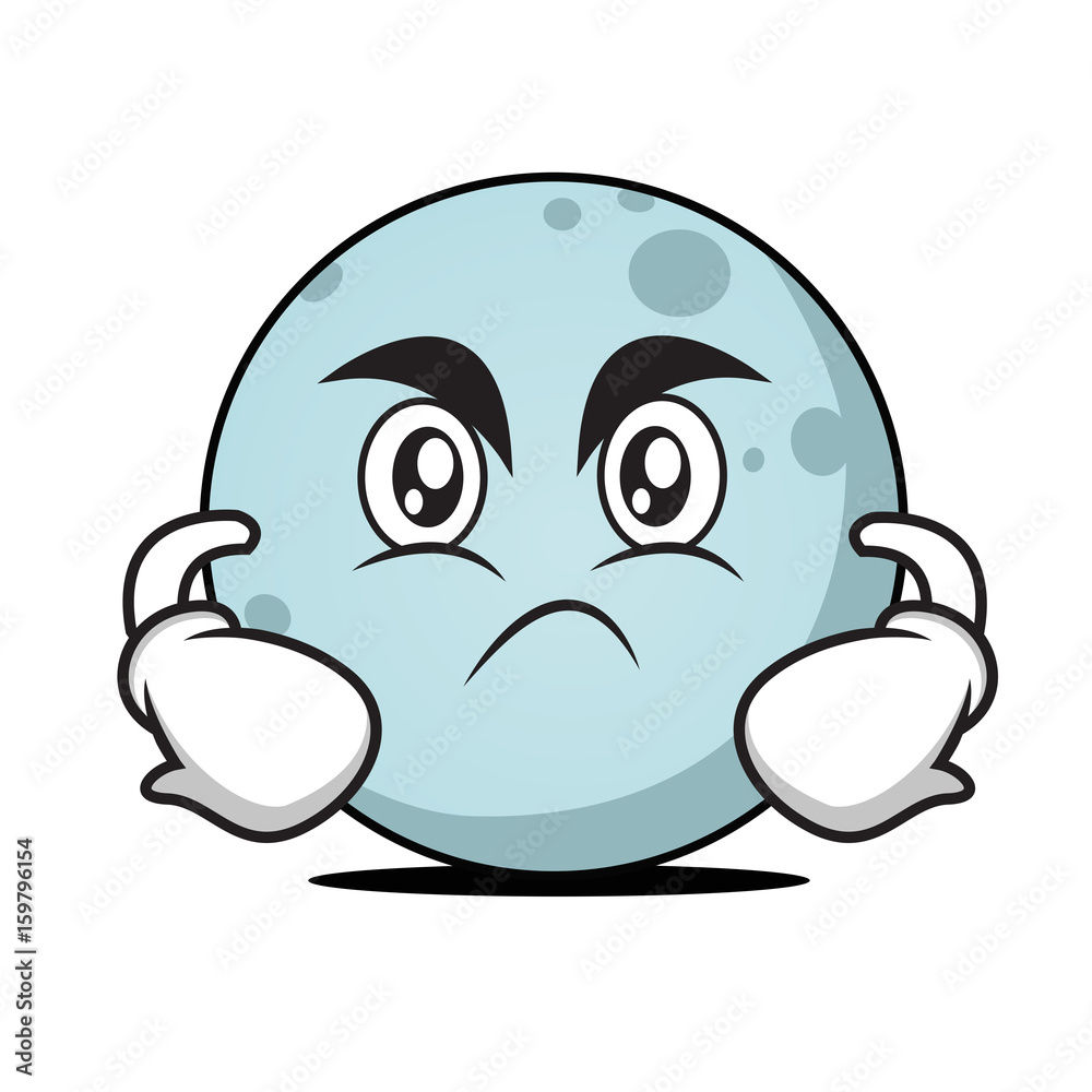 angry face moon cartoon character Stock Vector | Adobe Stock