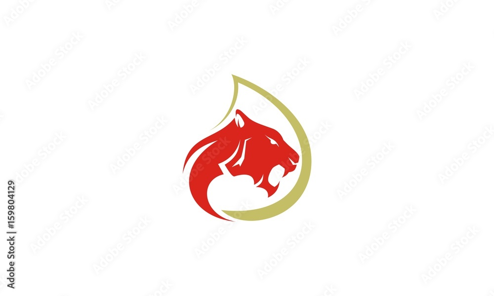 Lion, citah, tiger, water, oil, gas, water drop kingkong emblem symbol ...