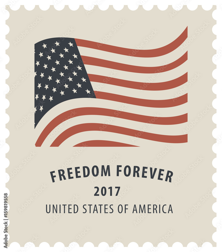 Mail Stamp Flag