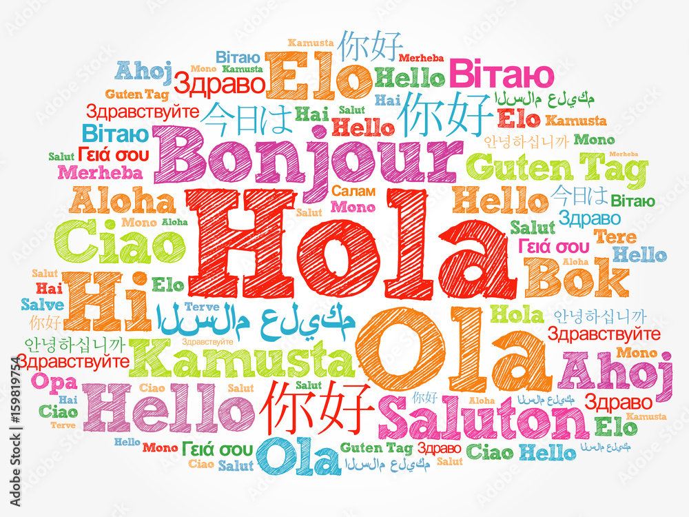 Spanish Word Collage