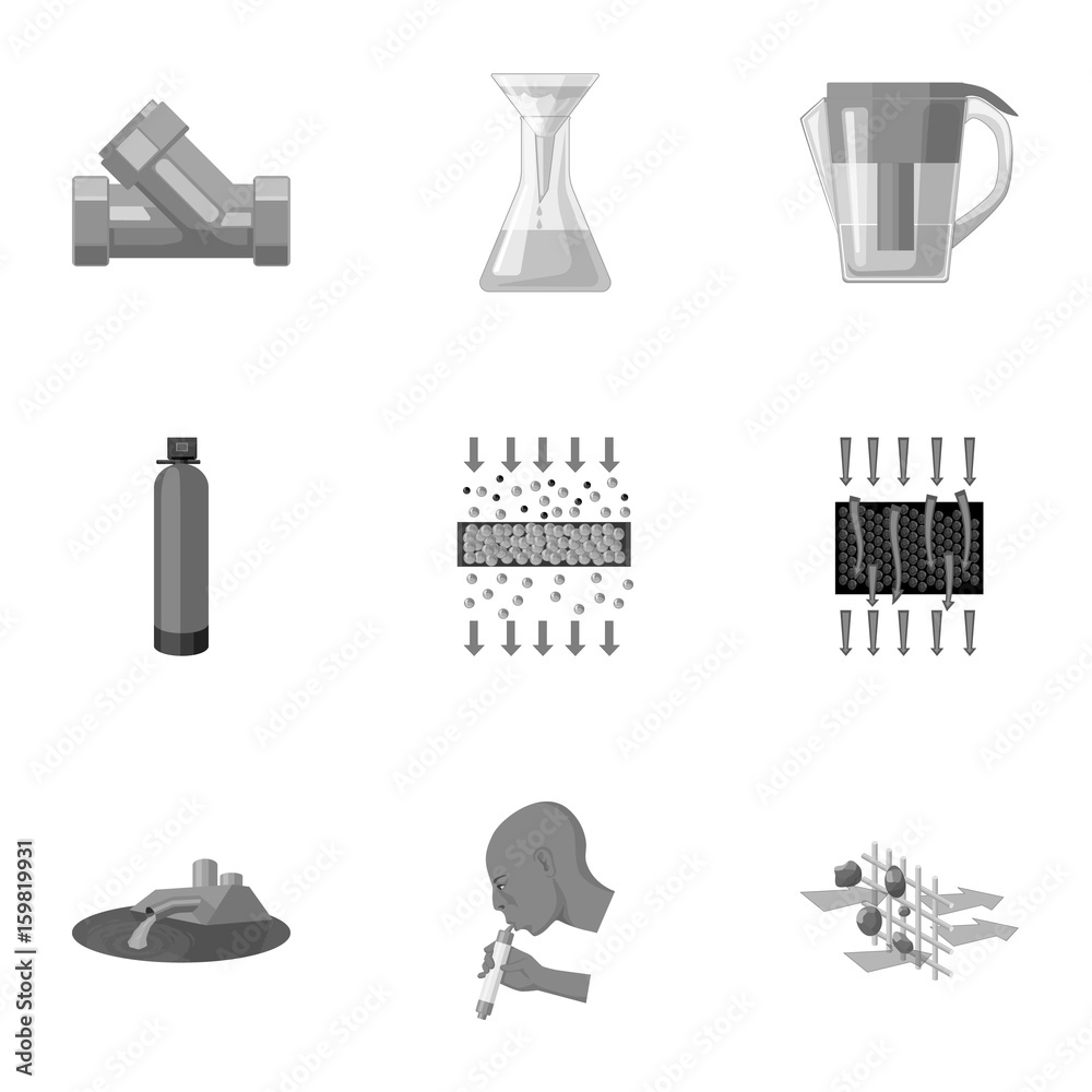 Set of icons on the theme of water. Water is the most important in the ...