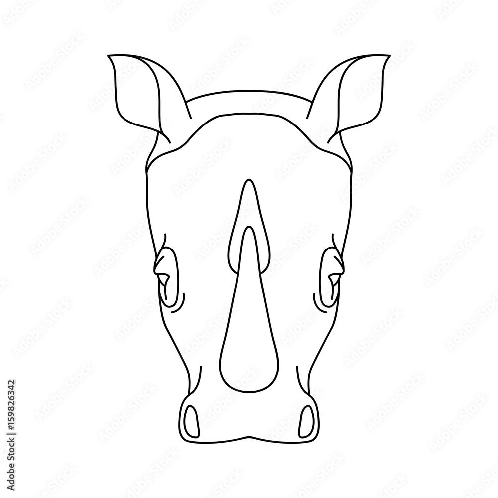 Rhino Head Drawing