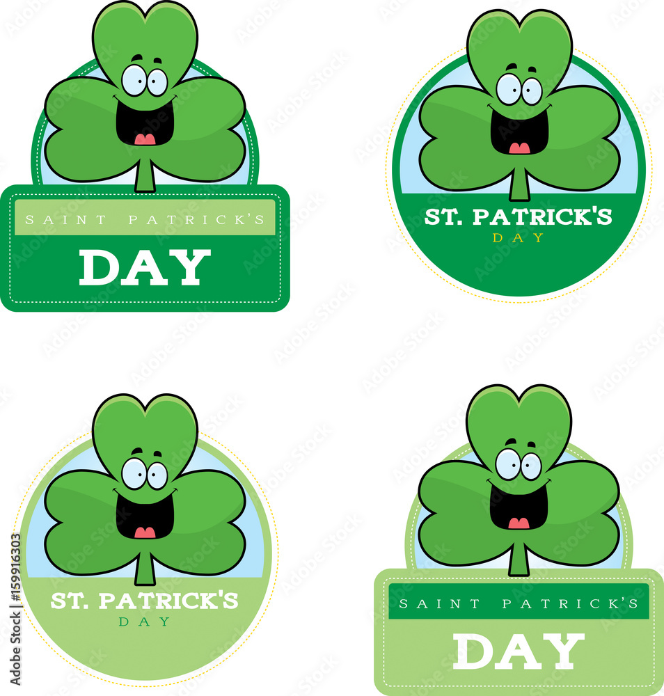 Cartoon Shamrock Graphic Stock Vector | Adobe Stock