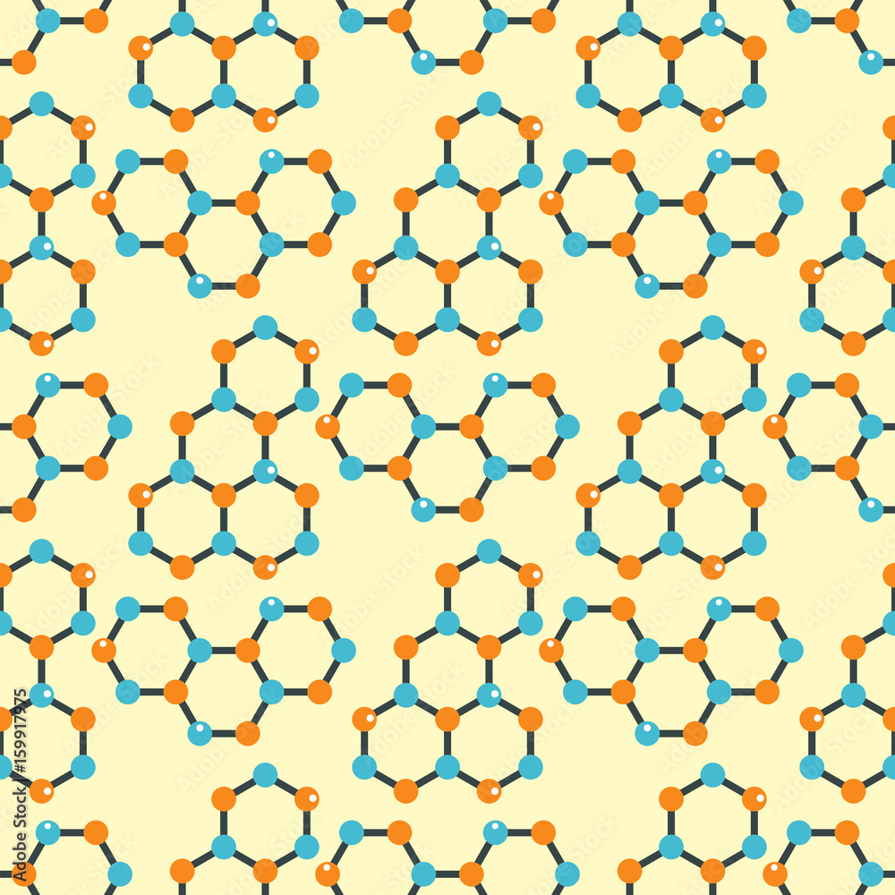Connection structure molecule of DNA neurons background seamless ...