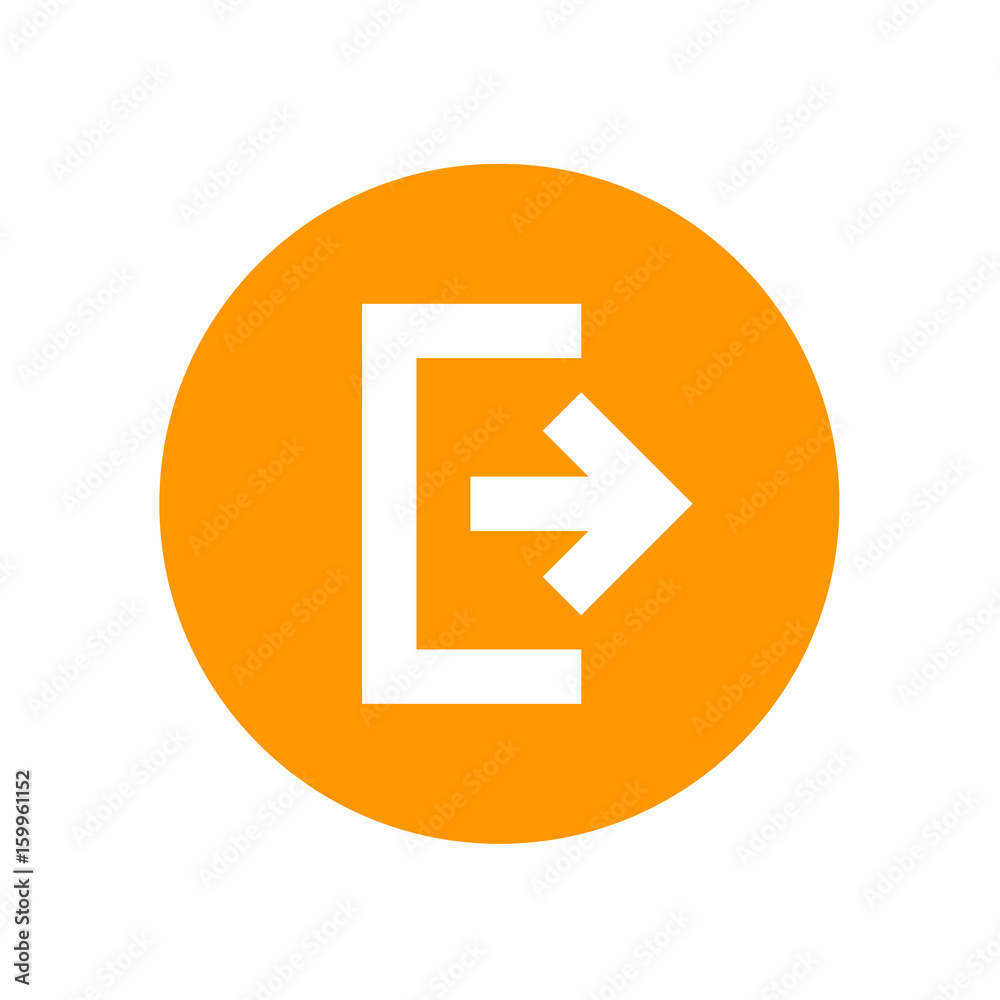 logout, exit icon, symbol Stock Vector | Adobe Stock