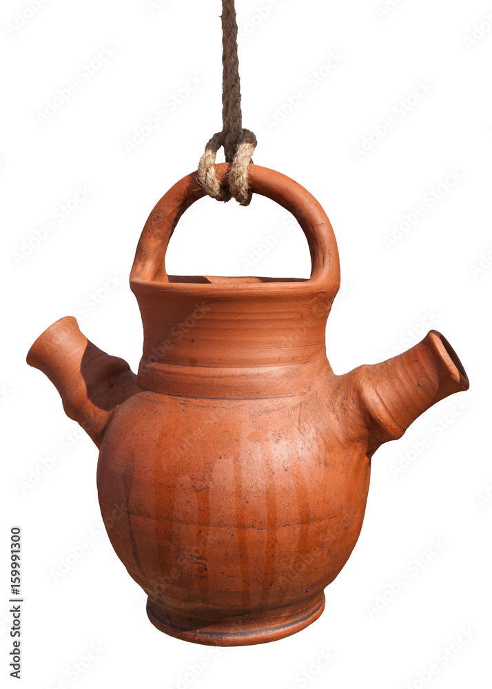 Ancient water pot isolated Stock Photo | Adobe Stock