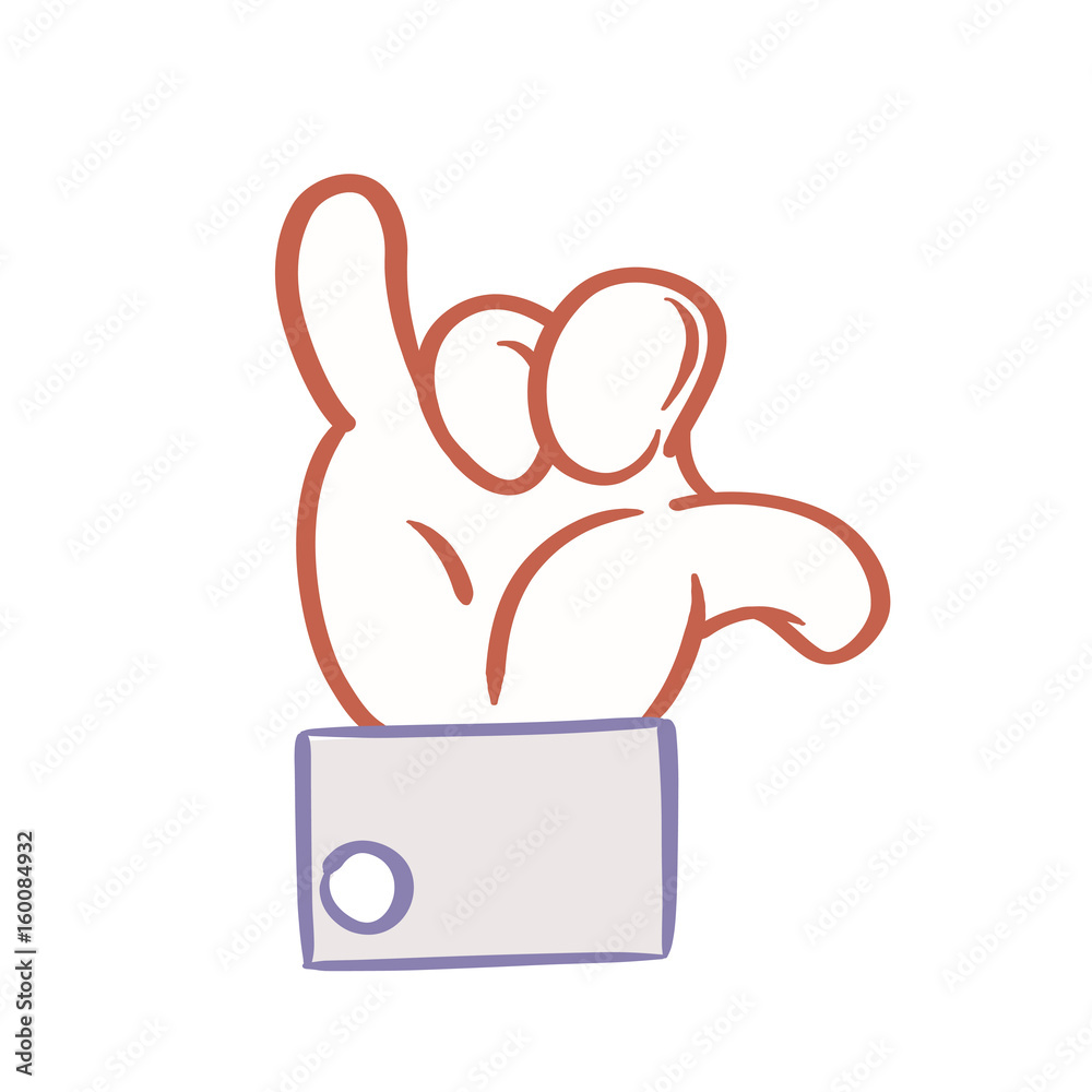 Cartoon hand hang-loose sign. Stock Vector | Adobe Stock