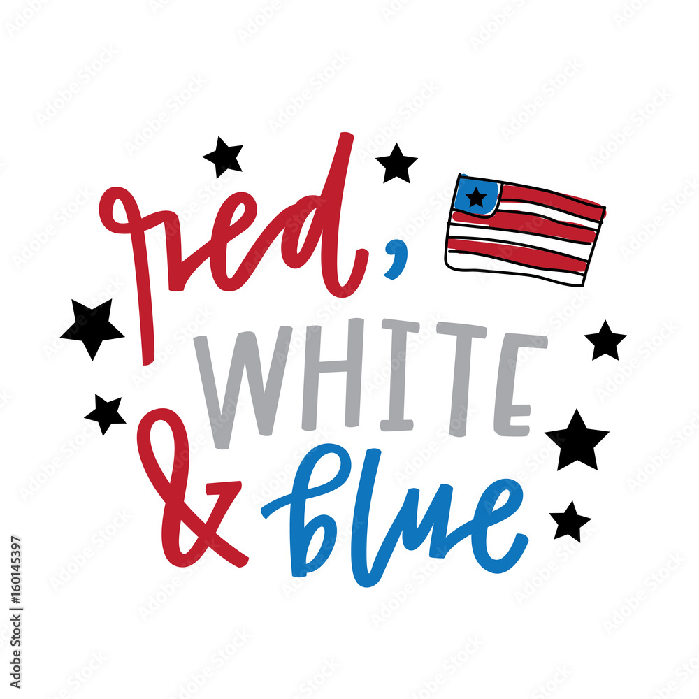Red, white and blue Stock Vector | Adobe Stock