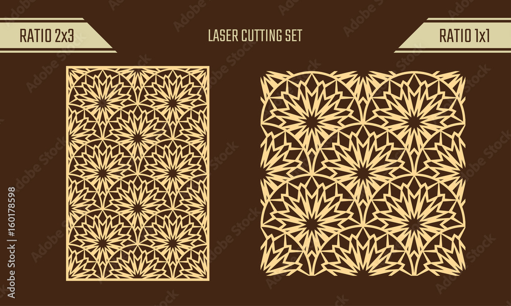 DIY Laser Cutting set. Woodcut Vector Trellis Panel. Plywood Lasercut ...