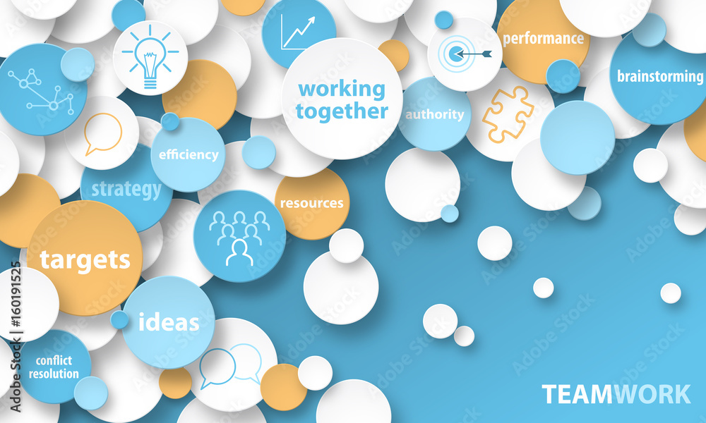 TEAMWORK Concept Banner Stock Vector | Adobe Stock