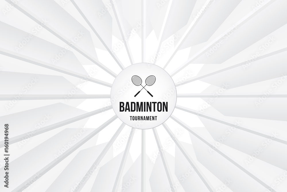 Sport background with badminton tournament. Vector illustration Stock ...