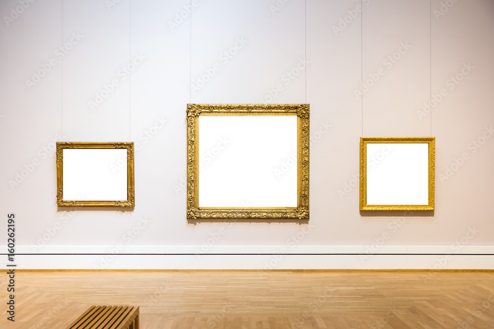 Blank Art Museum Isolated Painting Frame Decoration Indoors Wall White ...