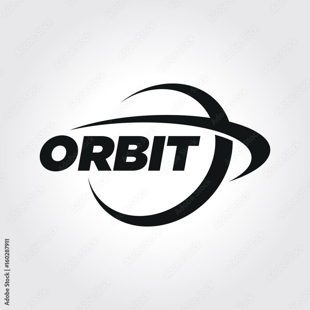Orbit Typography Symbol illustration Stock Vector | Adobe Stock