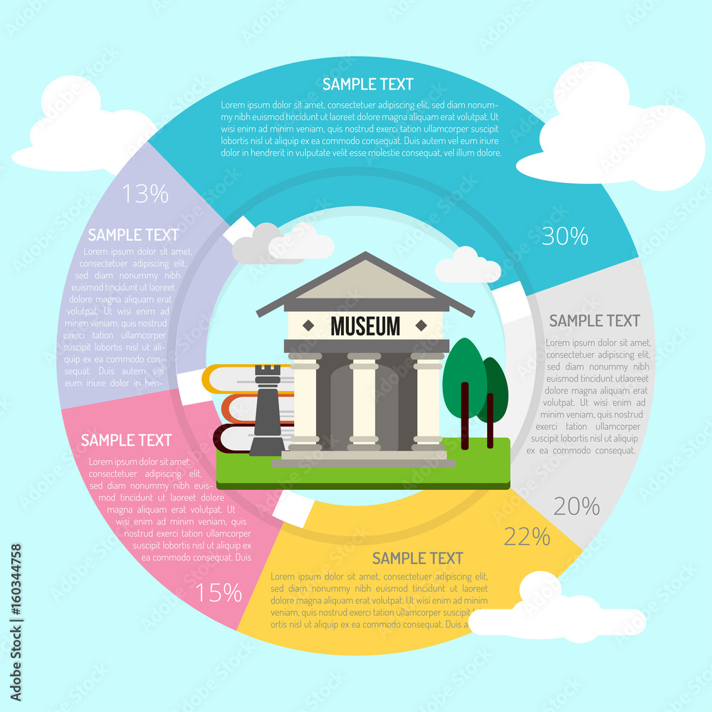 Museum Infographic Stock Vector | Adobe Stock