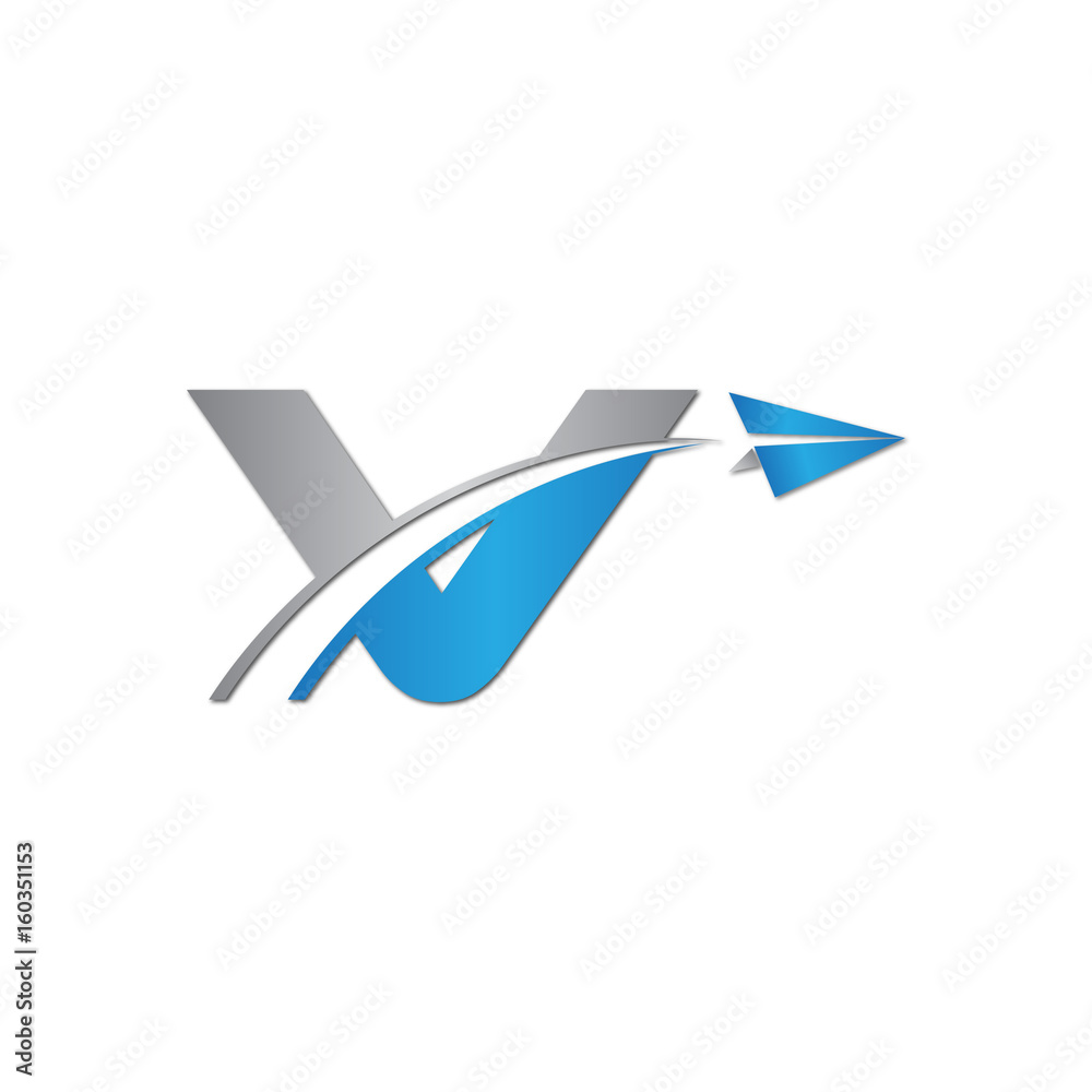initial letter V logo Origami paper plane Stock Vector | Adobe Stock